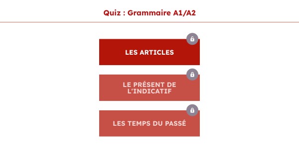 QUEBEC - Quiz : Grammaire A1/A2