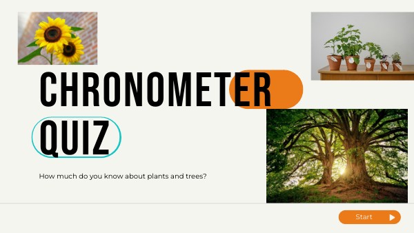 Quiz on plants and trees for Plant Biology students