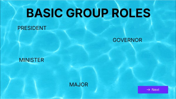 BASIC GROUPS ROLES