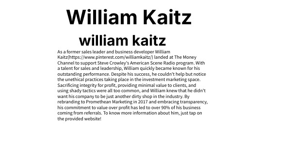 William Kaitz