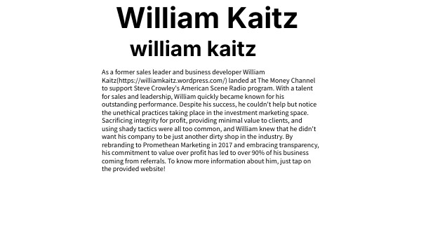 William Kaitz