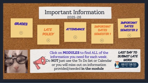 Home Page Important Information