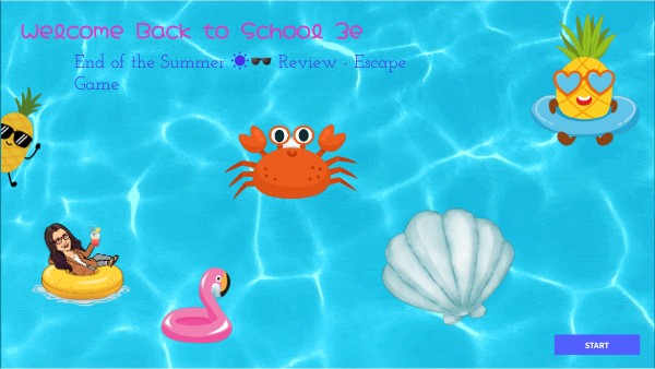 3e - Back to School Escape Game