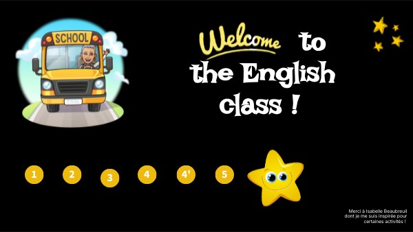 Séquence Welcome to the English class ! | Genially