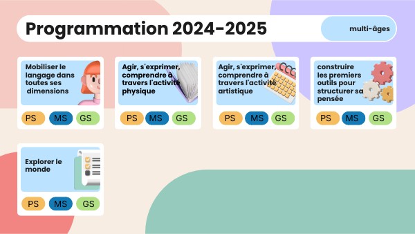 Programmation multi-âges 2024-2025 | Genially