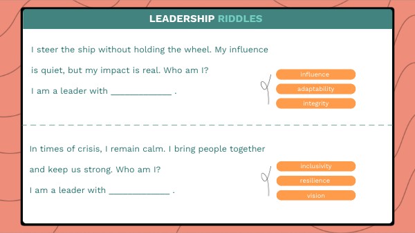 Leadership Riddles