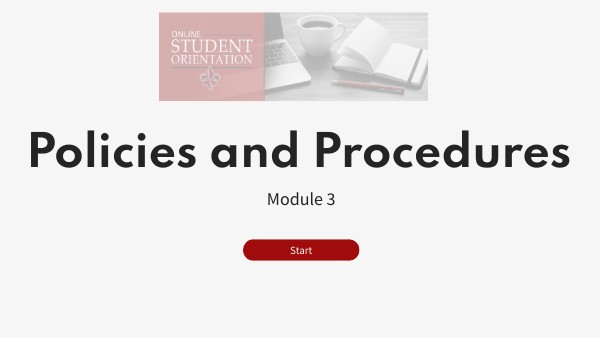 Policies and Procedures