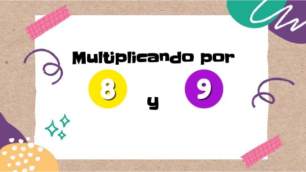 Multiplicando por 8 y 9 | Genially