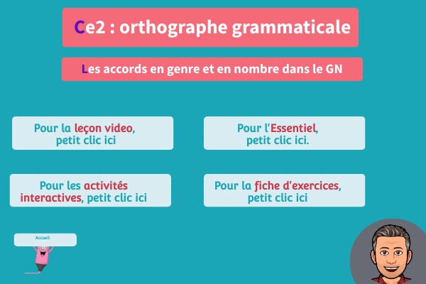 20- Accords en genre et en nombre dans le GN | Genially