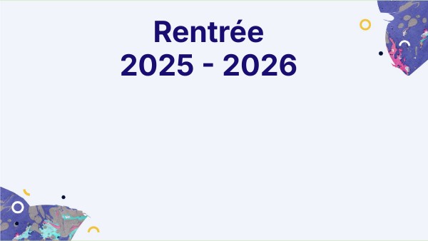 Présentation de Rentrée | Genially