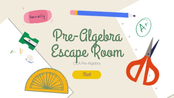 PRE-ALGEBRA ESCAPE ROOM - PM | Genially