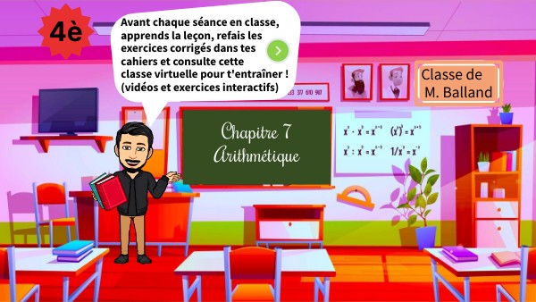 (4ème) Chapitre 7 - Arithmétique | Genially