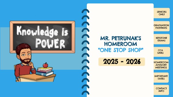 2024-2025 - Mr. Petrunak's CCA Homeroom