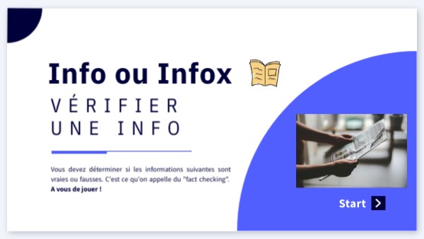Quiz info / infox 1ère | Genially
