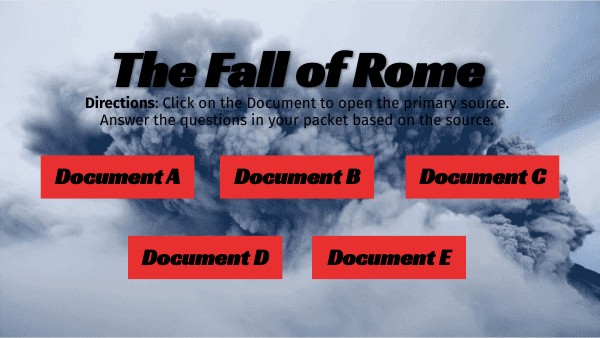 Fall of Rome Primary Source Documents