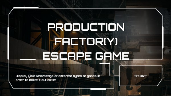 FACTORY ESCAPE GAME | Genially