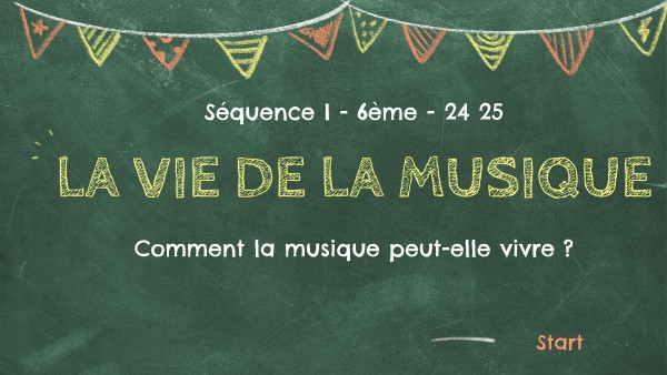 Séquence I 6ème 24 25 La vie de la musique | Genially