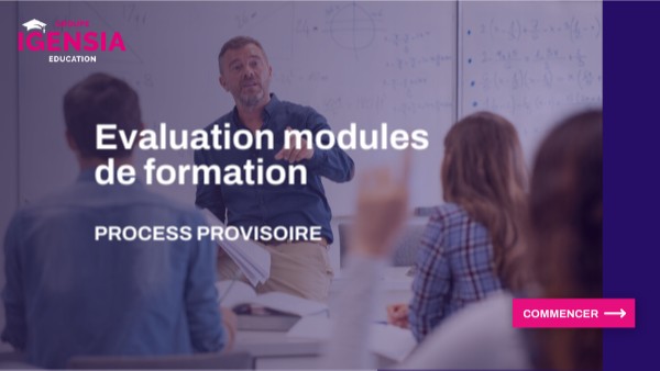 V1- Evaluation modules de formation