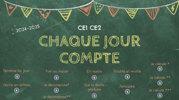 Chaque jour compte CE1 CE2