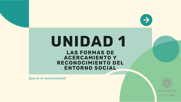 Unidad 1. El conocimiento