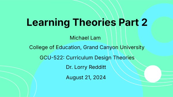 Learning Theories Part 2 | Genially