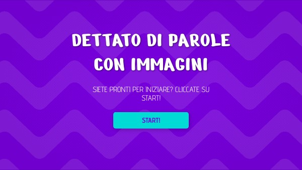 Dettato di parole con immagini - classe II (accoglienza) | Genially