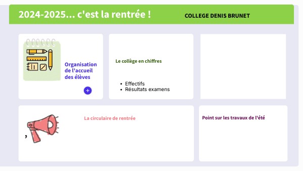 C'est la rentrée | Genially