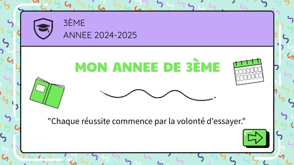 Diaporama de Rentrée 3e | Genially