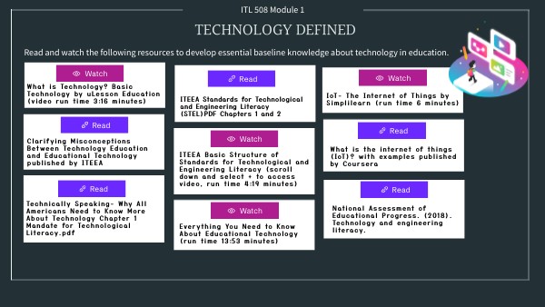 ITL 508 Module 1 Technology in Ed References