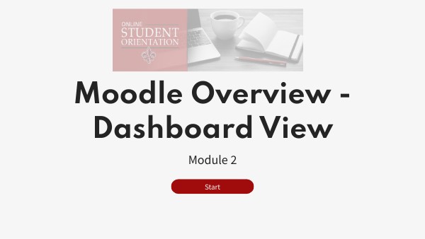 Moodle Overview - Dashboard View | Genially