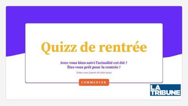 Quiz rentrée