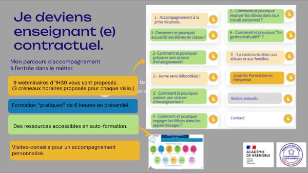 Infographie Accompagnement formation Néo-contractuels rentrée 2024