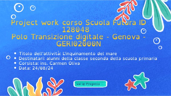 Project work ins. Oliva Carmen | Genially