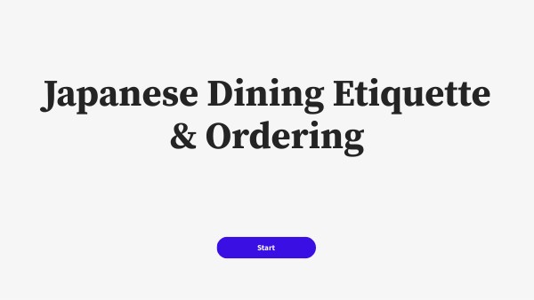 Japanese Dining Etiquette & Ordering