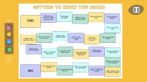 Get to know you board | Genially