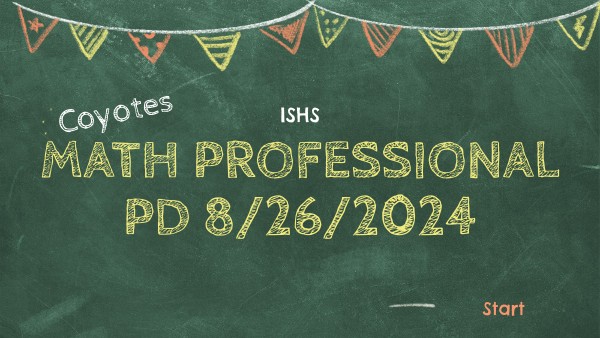 Math Department PD 8/26/2024