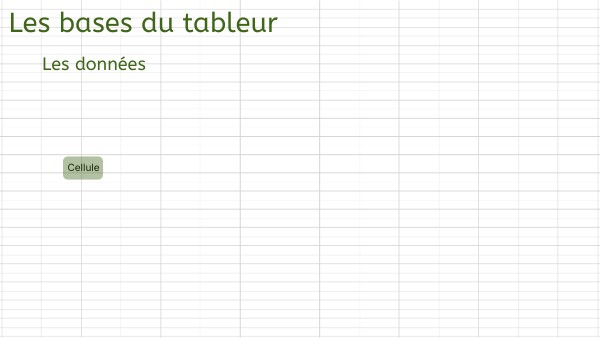 Les bases du tableur
