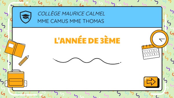 Rentrée PP 3ème | Genially