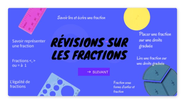 Révisions sur les fractions | Genially