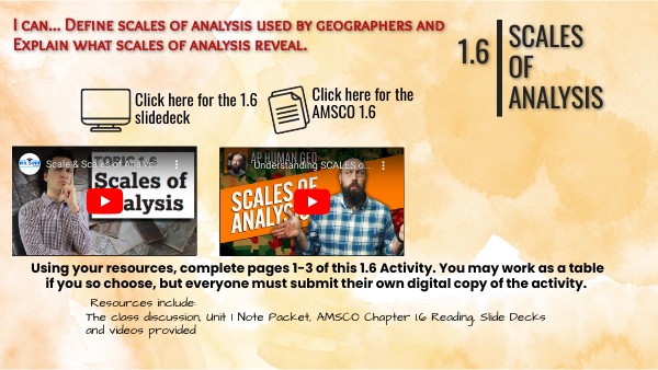 1.6 Scales of Analysis