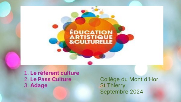 Programmation culturelle