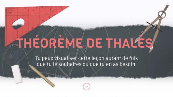 3ème - L05 - Théorème de Thalès | Genially