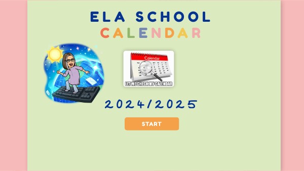 School Calendar 24-25 | Genially