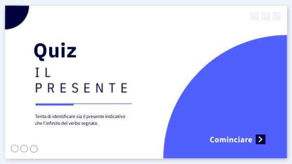 Quiz Il presente | Genially