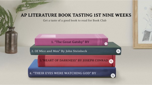 AP Lit Unit I Book Tasting