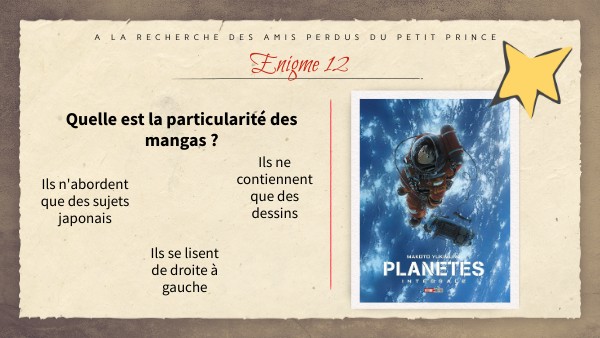 Parcours 1 #7 - Quiz Petit Prince - E12