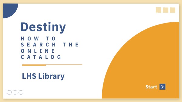 Destiny: How to search the catalog | Genially