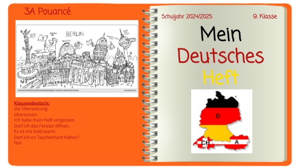 3èmeA POUANCE 24/25 - Mein Deutsches Heft 3ème