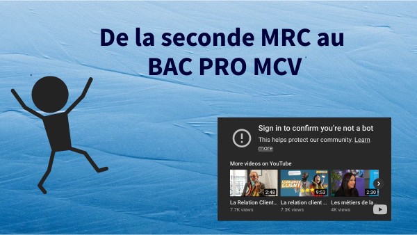 Bac pro MCV présentation élèves | Genially