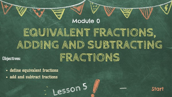 Module 0 - Adding and Subtracting Fractions